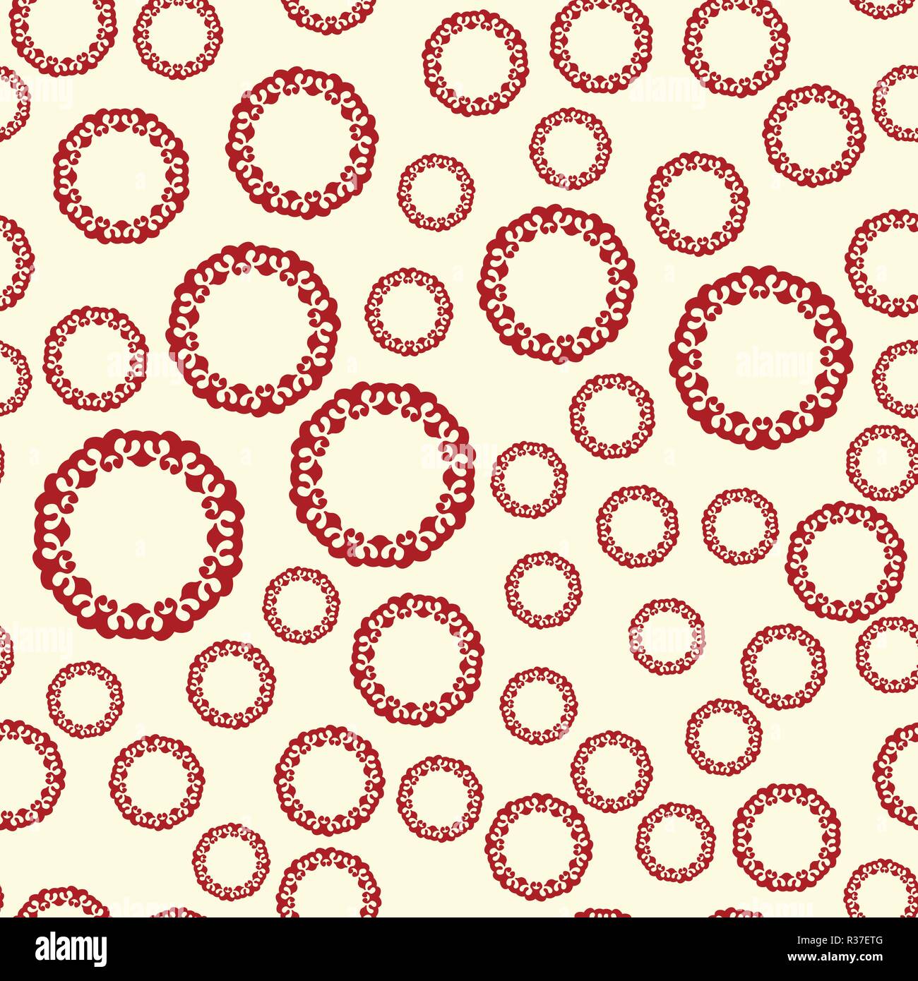 Round zentangle ornamental symmetrical vector pattern seamless tile ...