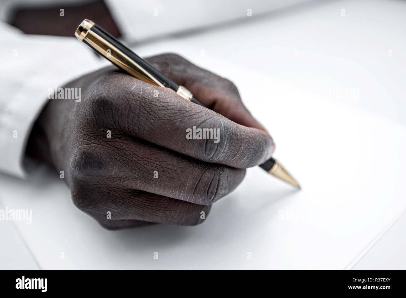close up. scientist writing data into a lab notebook Stock Photo - Alamy