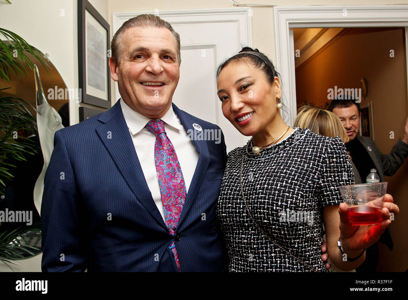 NEW YORK, NY - MARCH 09: Ken Simmons and Suzanne Yu attend A Fundraiser ...