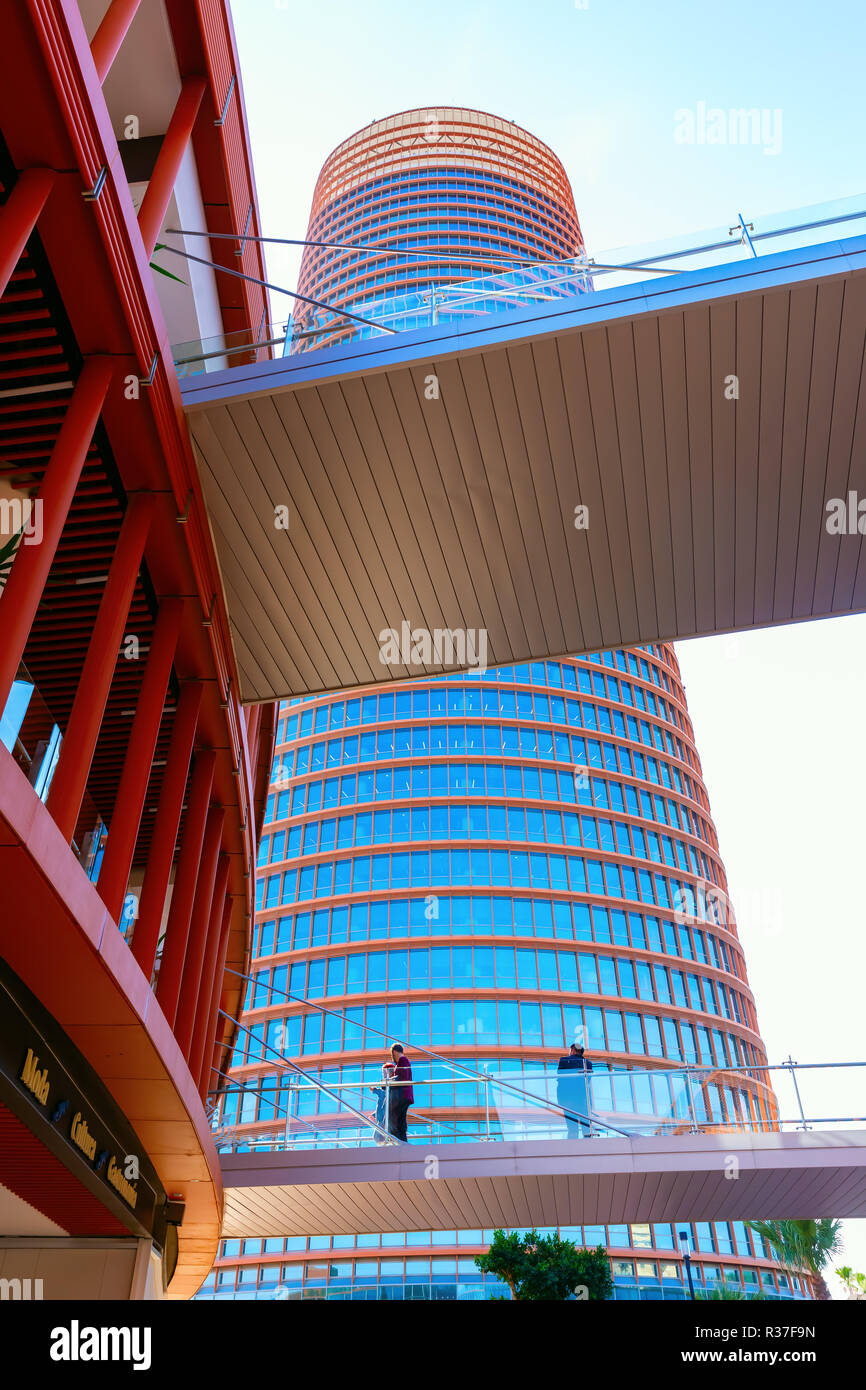 Seville, Spain - November 14, 2018: office skyscraper Torre Sevilla ...