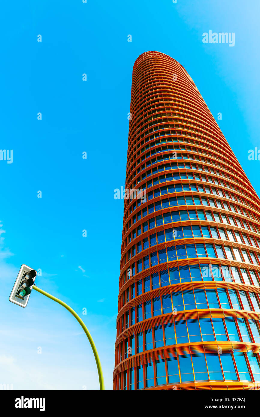 Seville, Spain - November 14, 2018: office skyscraper Torre Sevilla ...