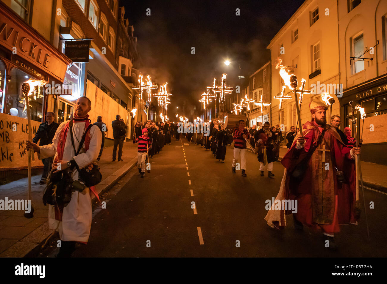 Lewes bonfire night firework hi-res stock photography and images - Alamy