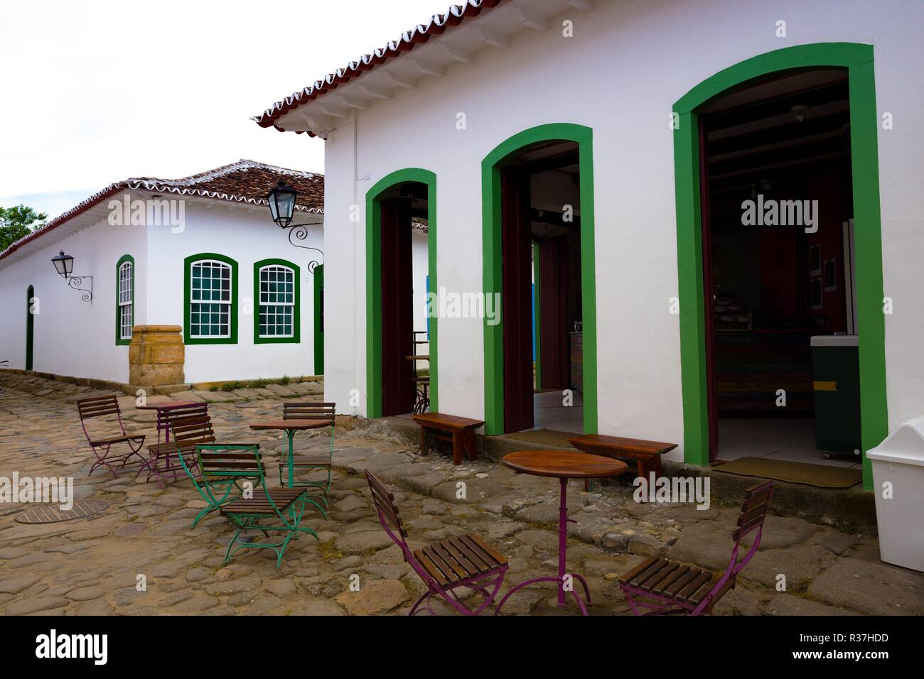 streets of the famous historical town Paraty, Brazil Stock Photo - Alamy