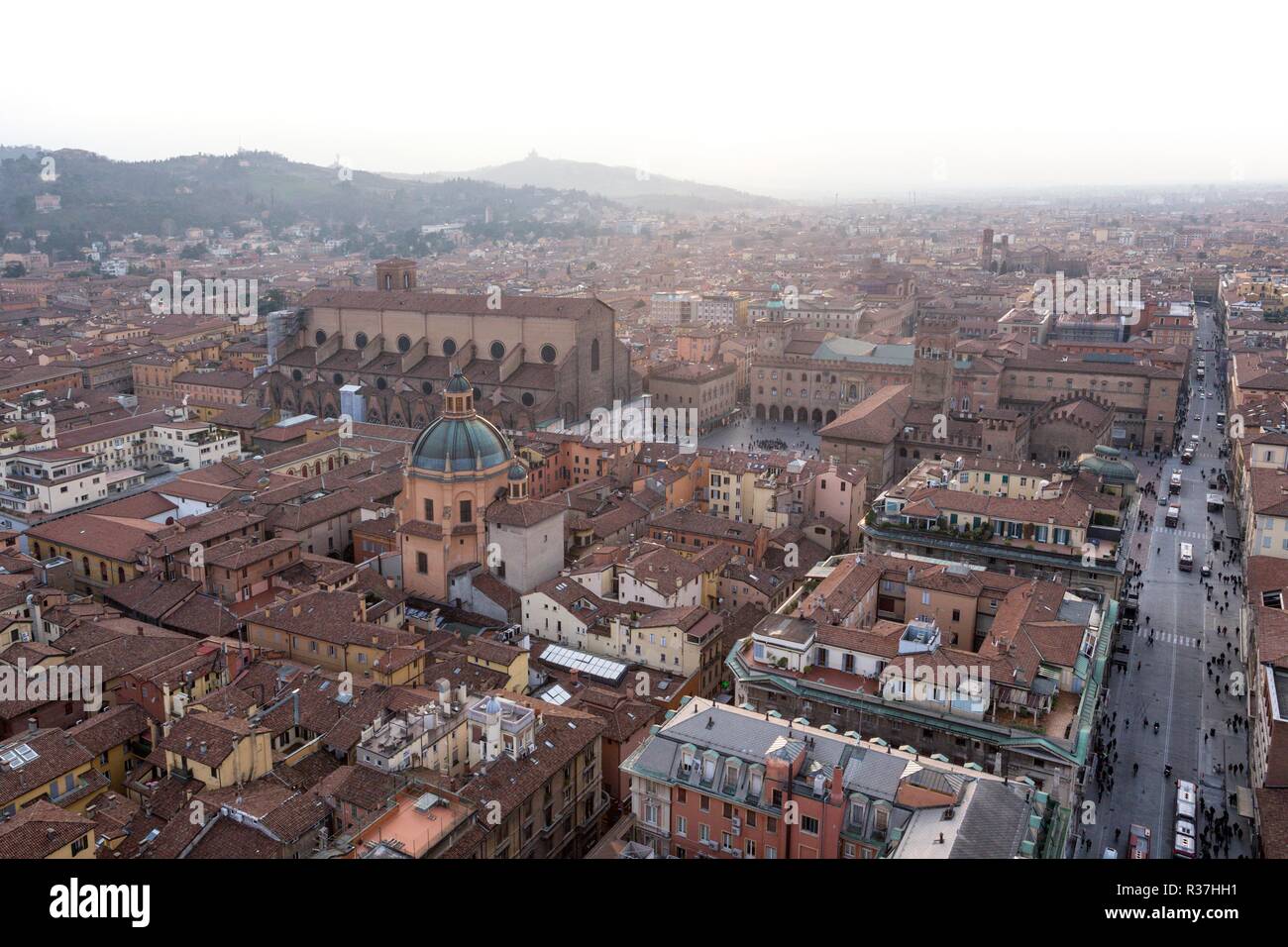 a top view of the historic center of Bologna, Italy Stock Photo - Alamy
