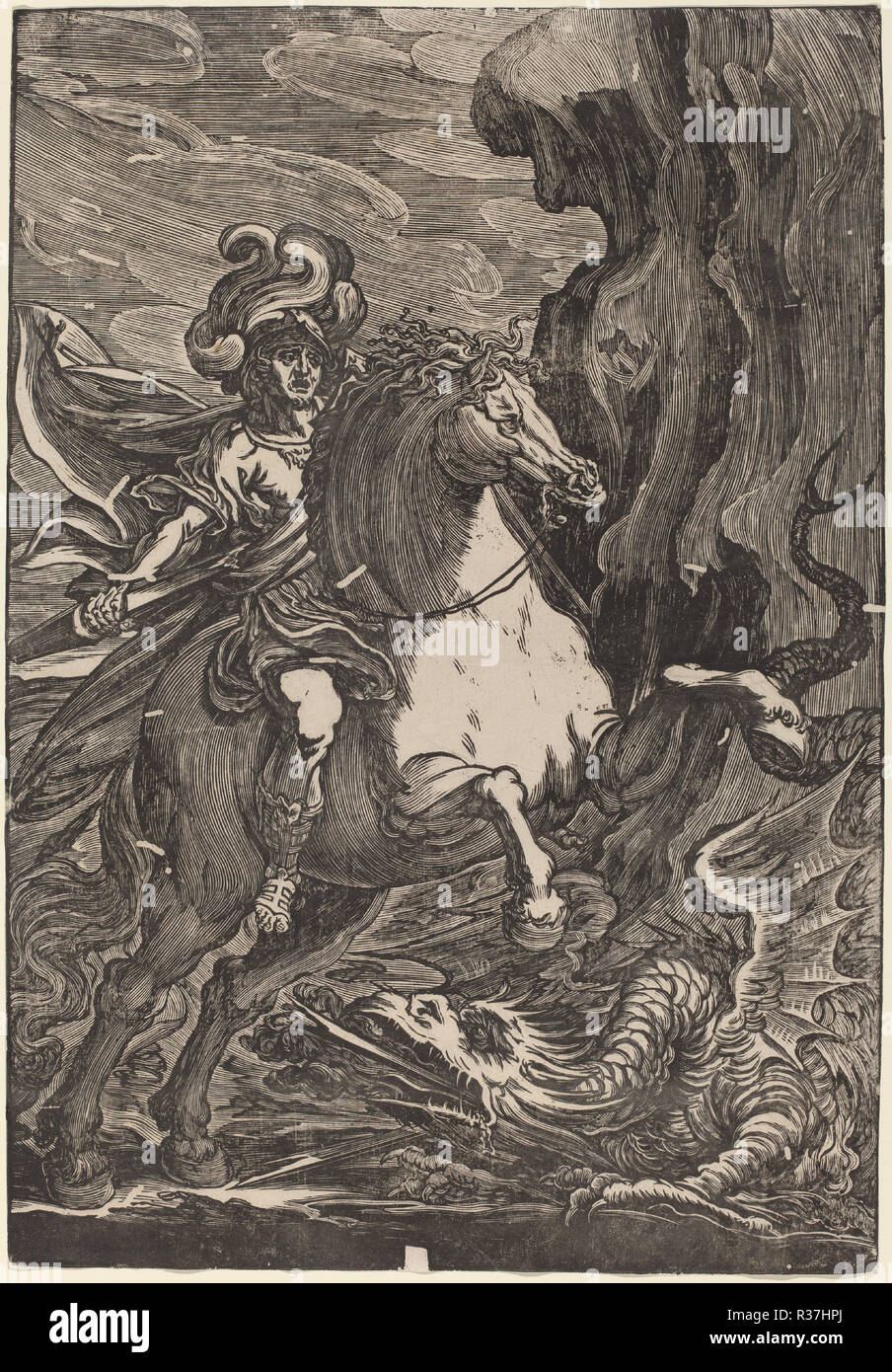 Saint george dragon illustration hi-res stock photography and images ...