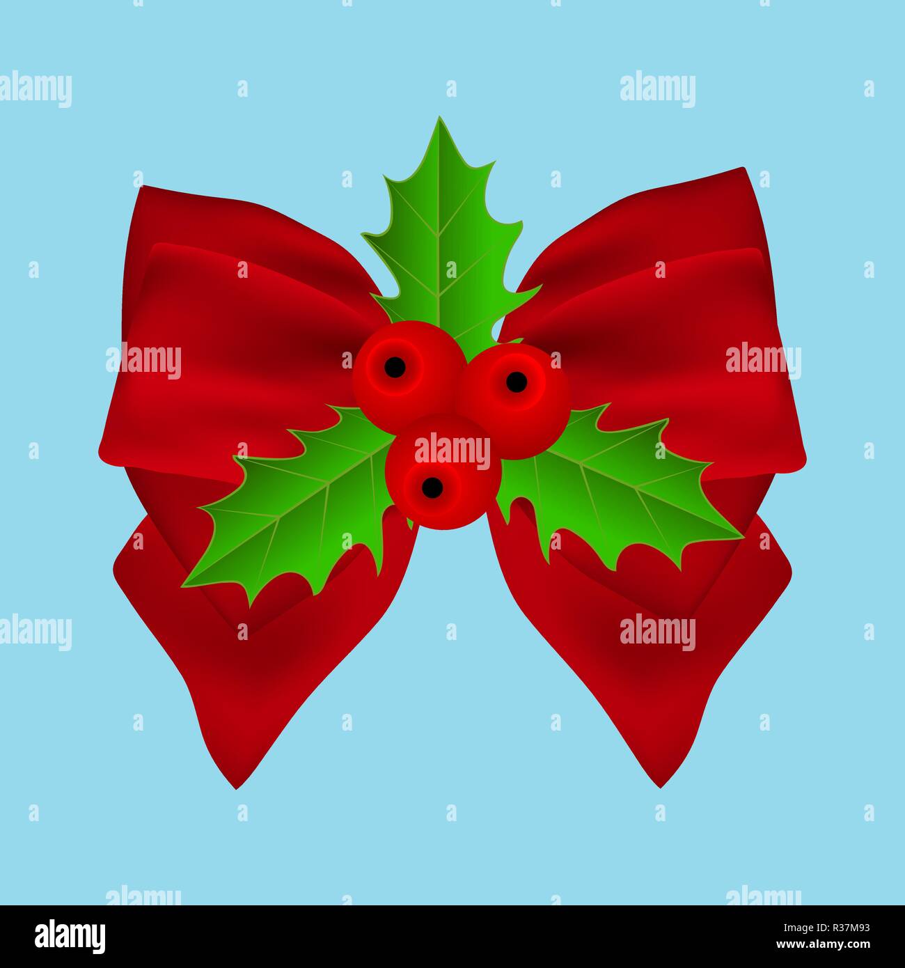 Festive christmas bow on Stock Vector Images - Alamy