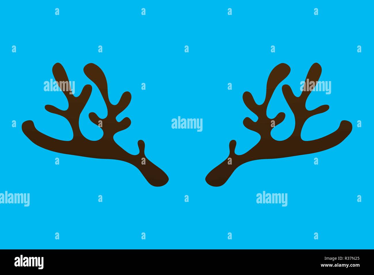 Vector reindeer horns antlers Stock Vector Images - Alamy