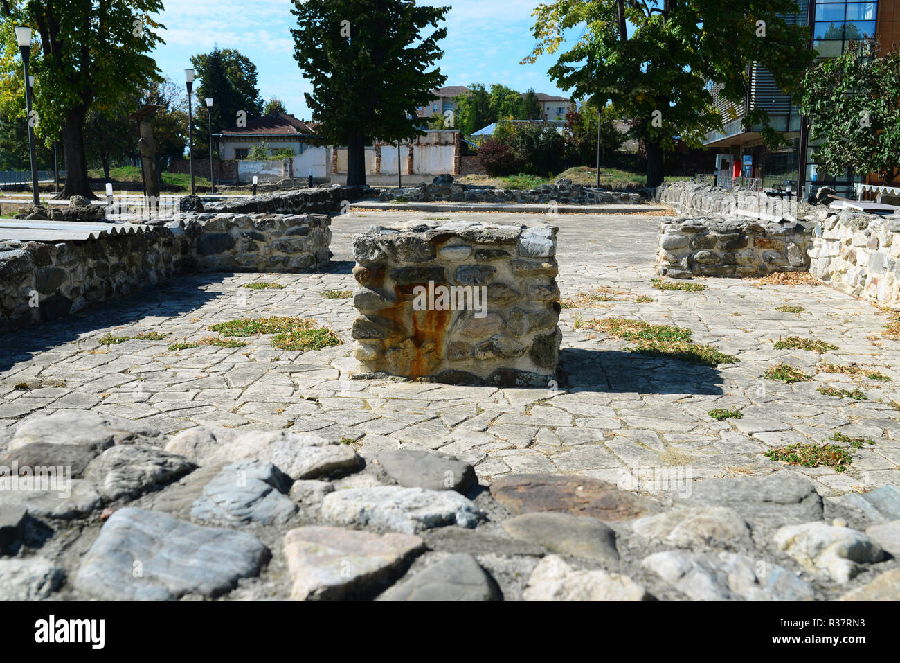 Drobeta Turnu Severin city Roman fort ruins architecture detail Stock ...