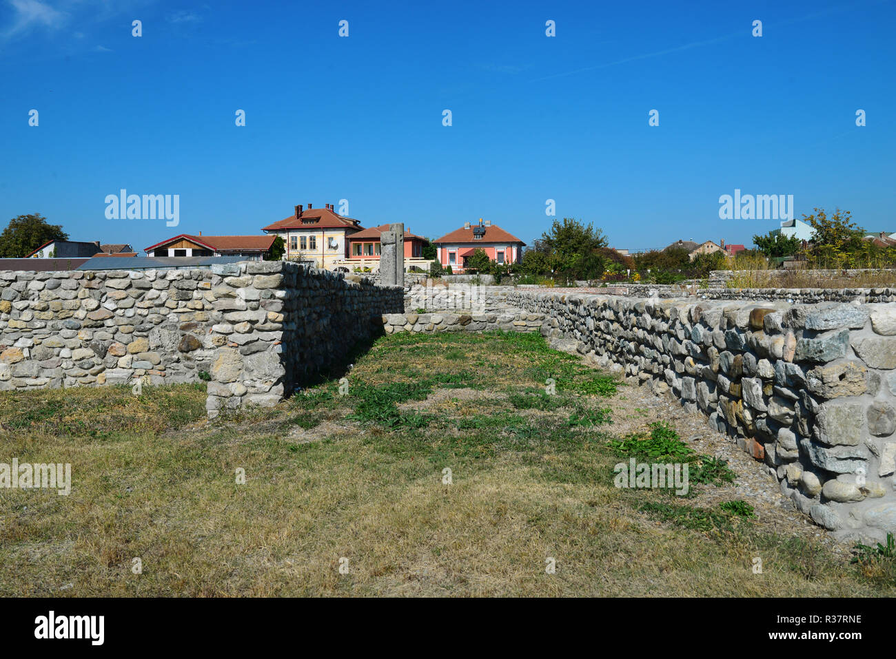 Drobeta Turnu Severin city Roman fort ruins architecture detail Stock ...
