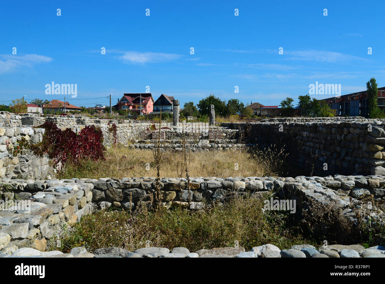 Drobeta Turnu Severin city Roman fort ruins architecture detail Stock ...