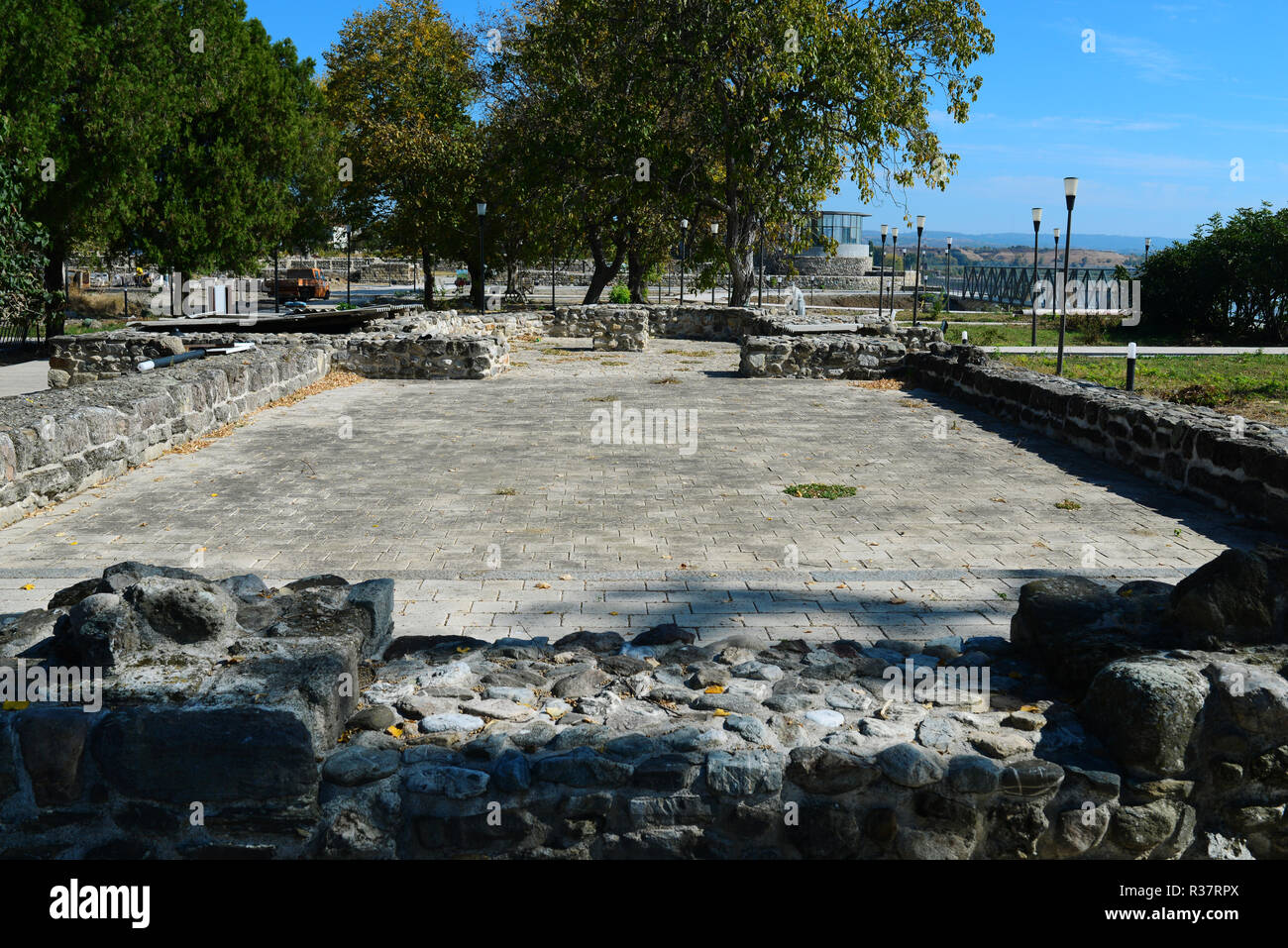 Drobeta Turnu Severin city Roman fort ruins architecture detail Stock ...