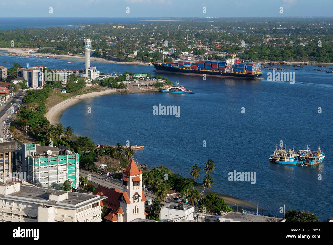 TANZANIA Daressalaam, bay and seaport, Pacific International Lines PIL ...