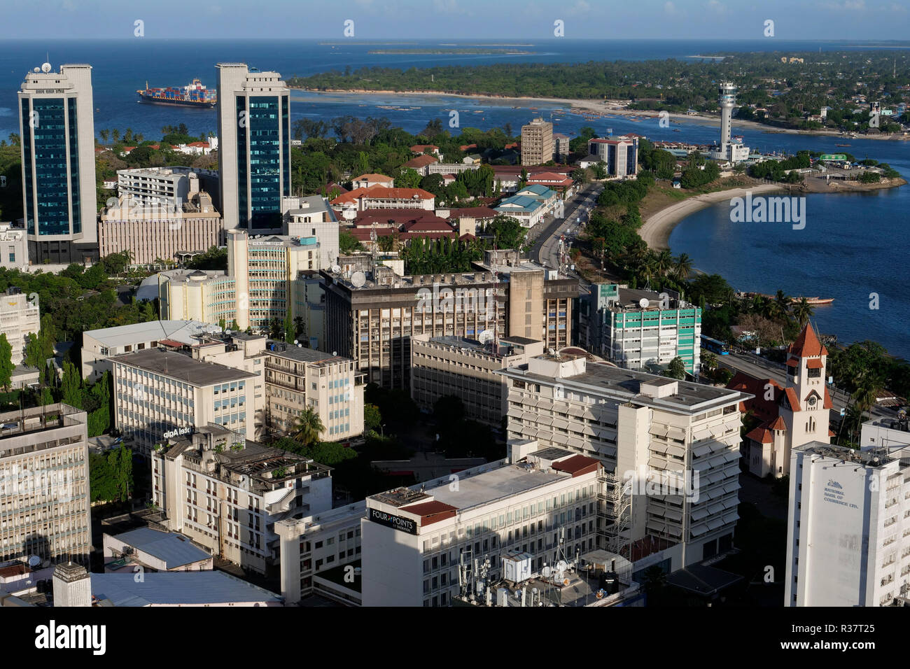 TANZANIA Daressalaam, bay and seaport, PIL container ship sailing to ...