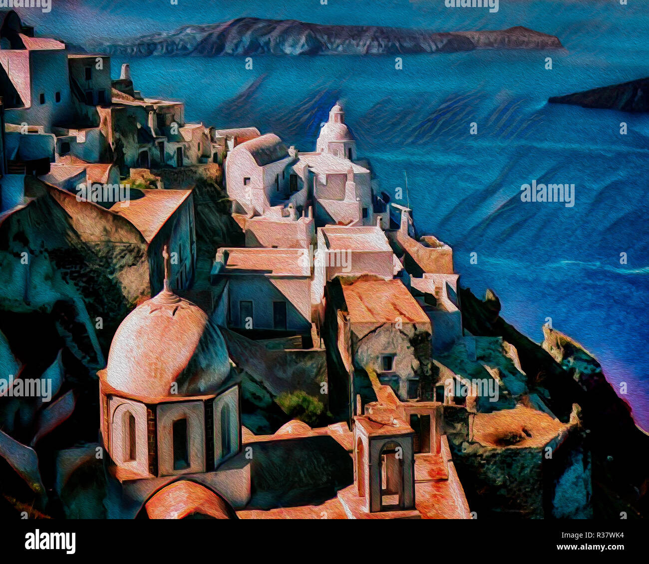 Thira painting hi-res stock photography and images - Alamy