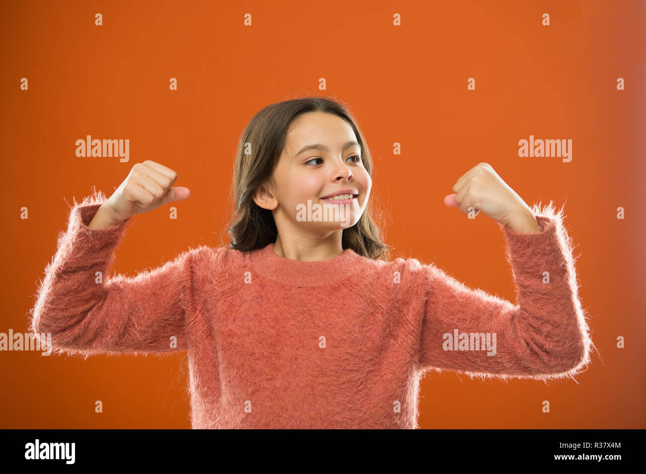 Golden rules for raising mentally strong kids. Child cute girl show ...