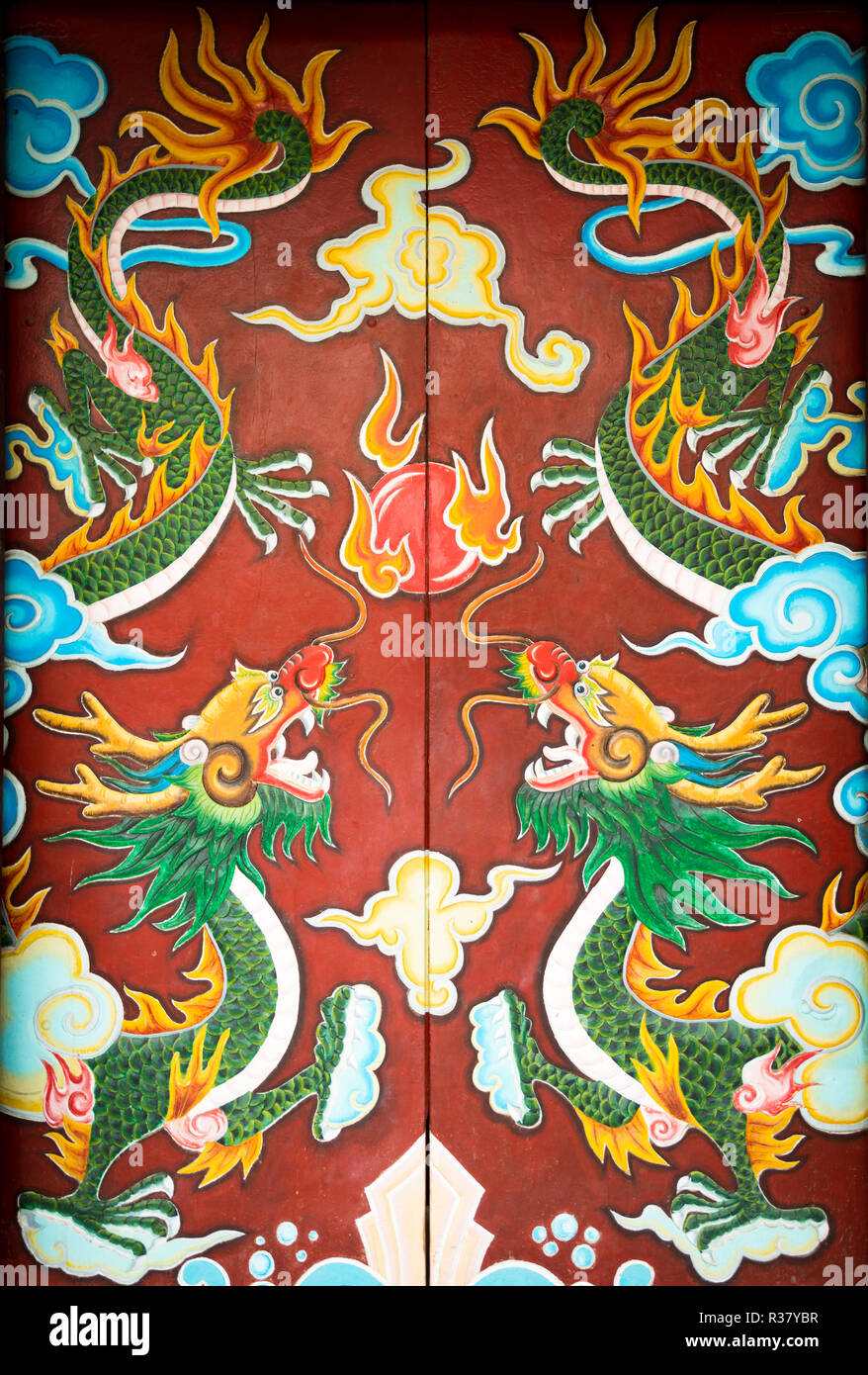 Asian antique dragon painting hi-res stock photography and images - Alamy