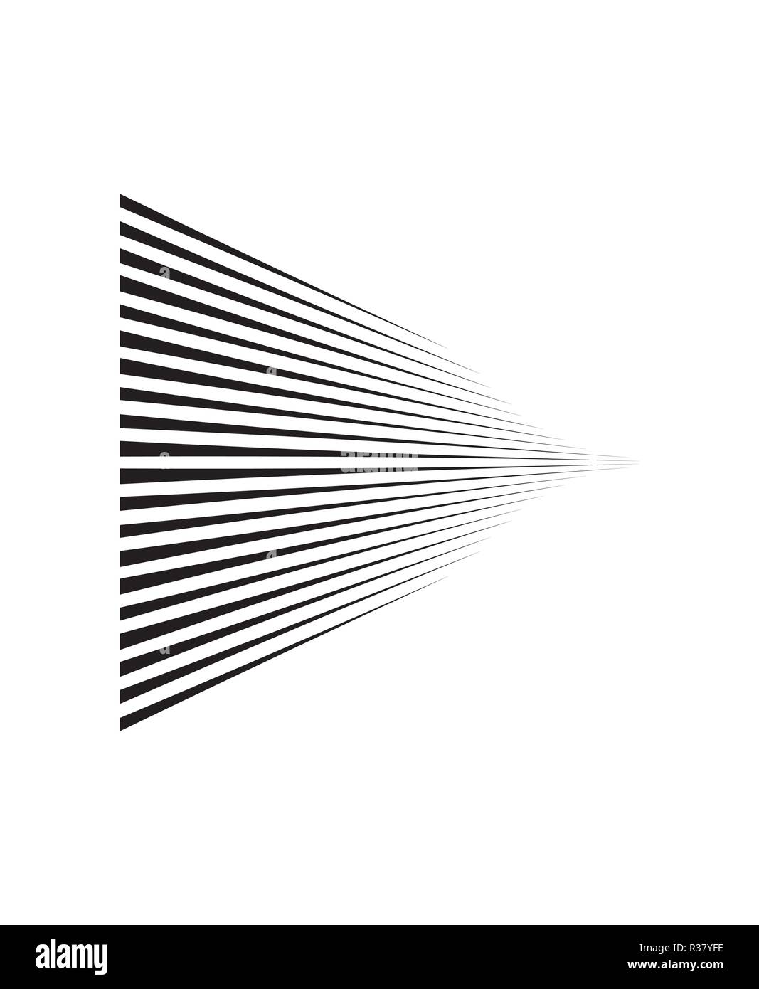 Perspective speed motion lines. wavy horizontal comic manga style ...