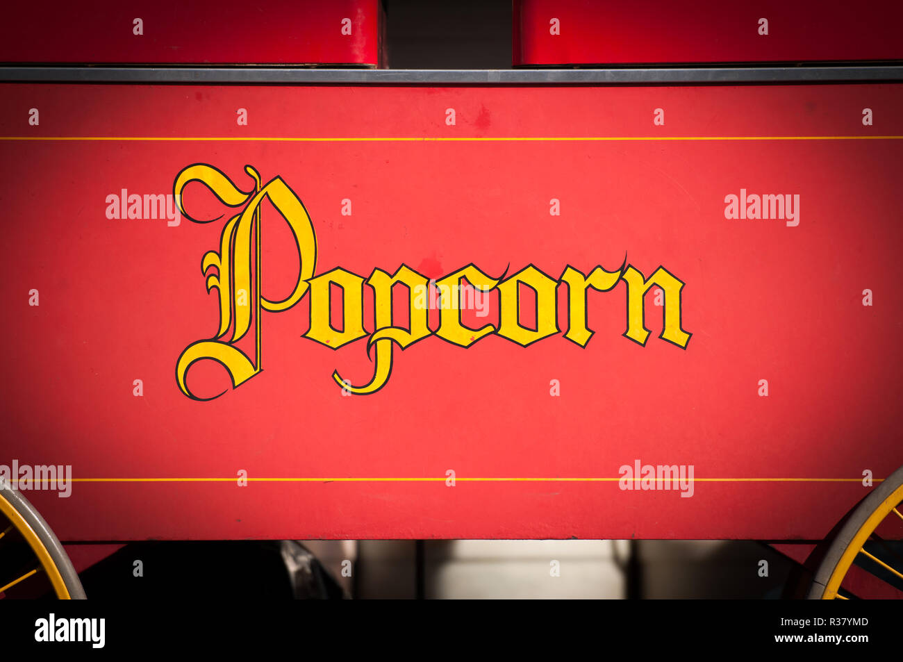 Red and yellow food advert hi-res stock photography and images - Alamy