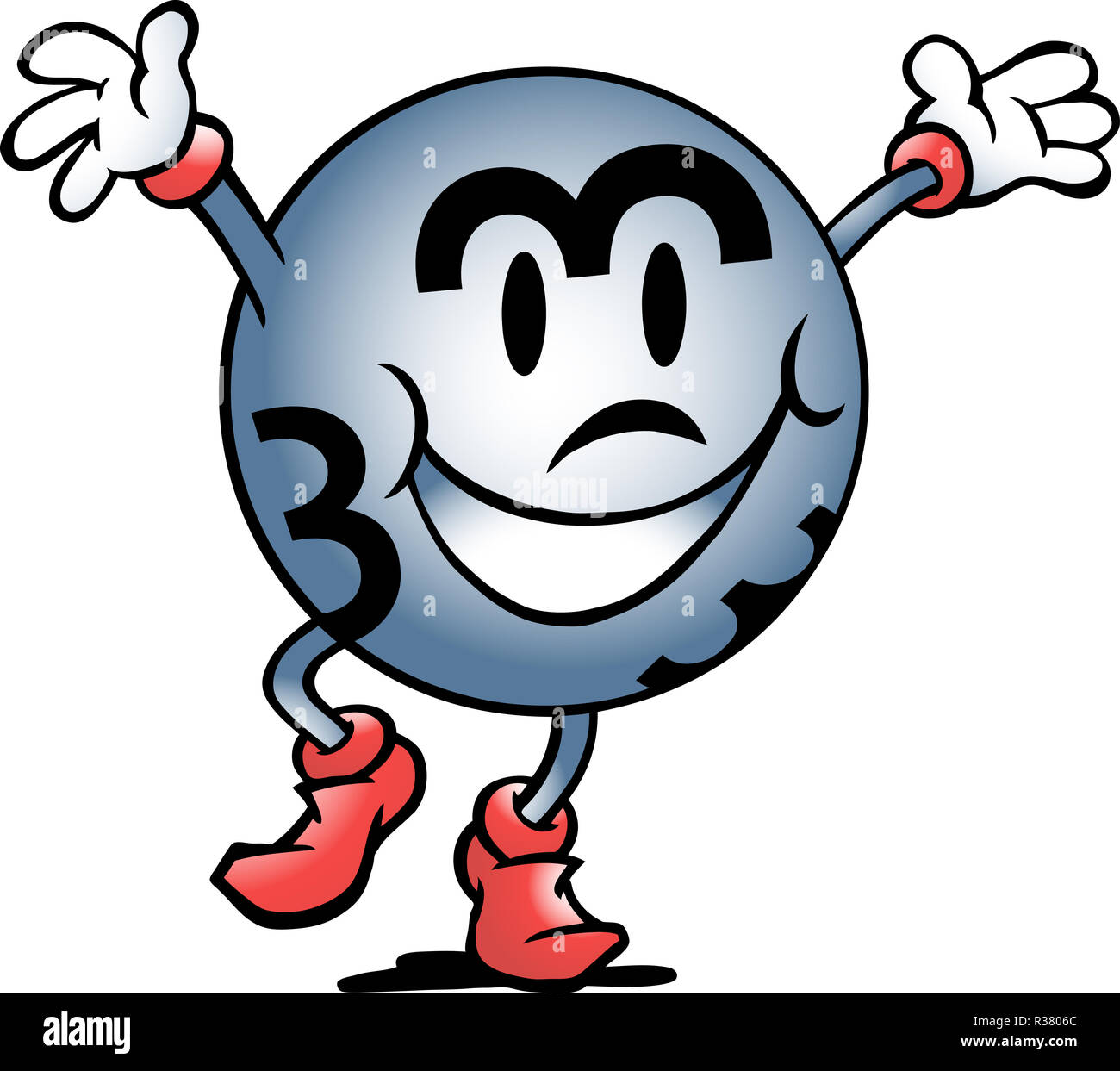 Vector Cartoon illustration of a Happy Bingo Ball Winner Stock Photo ...