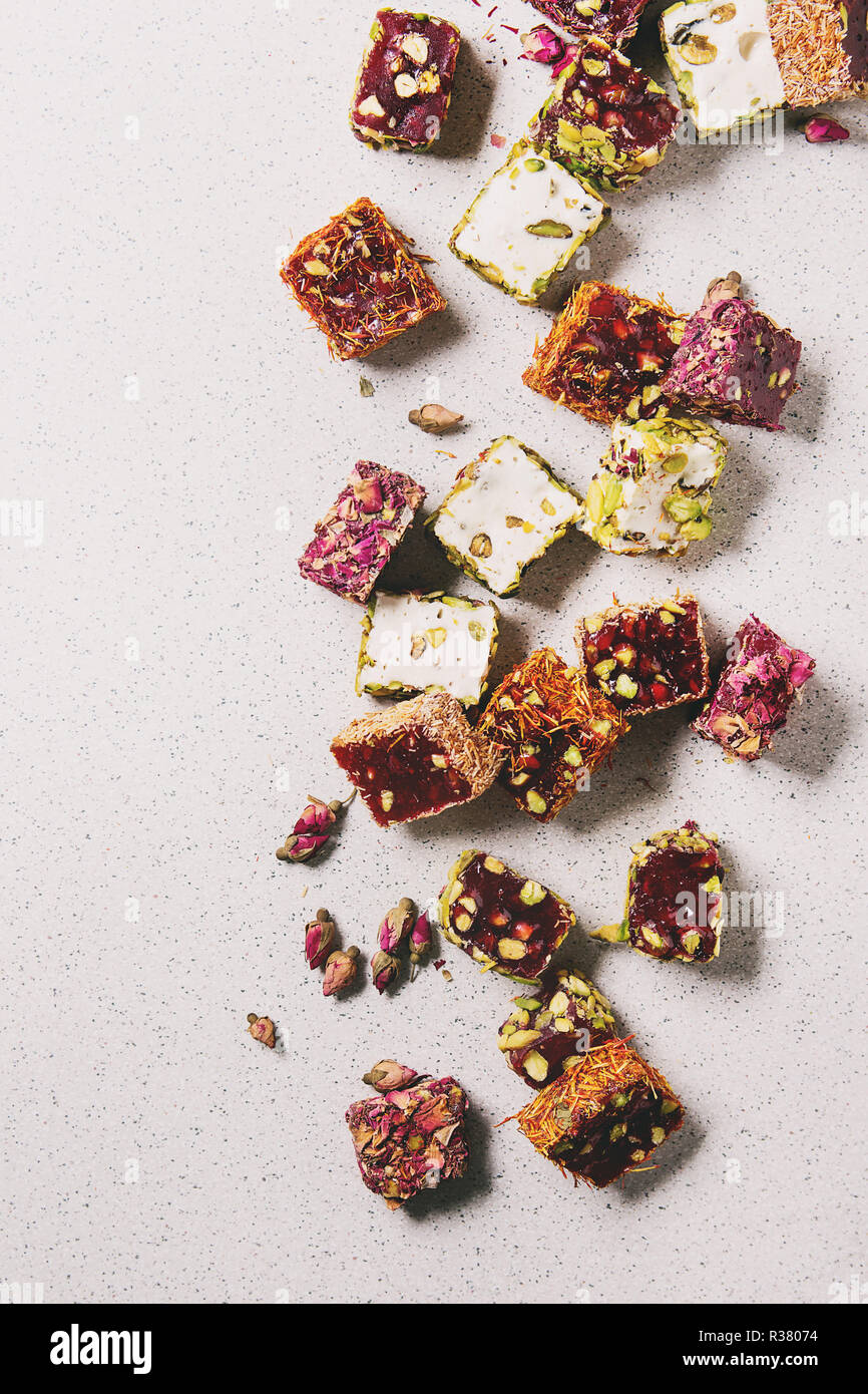 Variety of Turkish Delight Stock Photo - Alamy