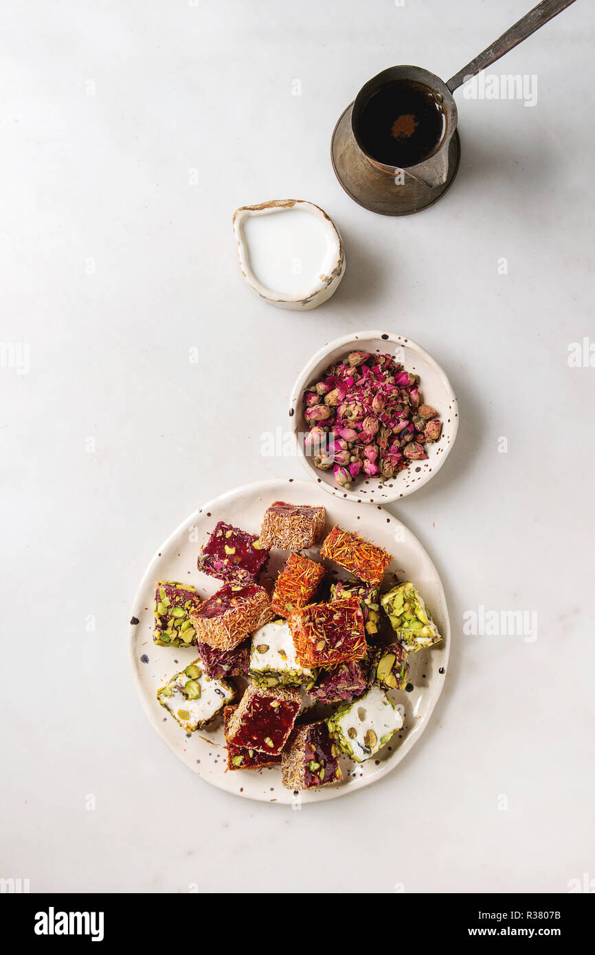 Variety of Turkish Delight Stock Photo - Alamy