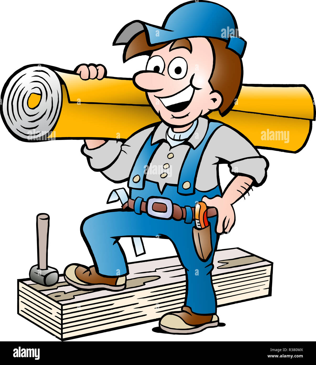 Carpenter Man Cartoon Stock Photos & Carpenter Man Cartoon Stock Images ...