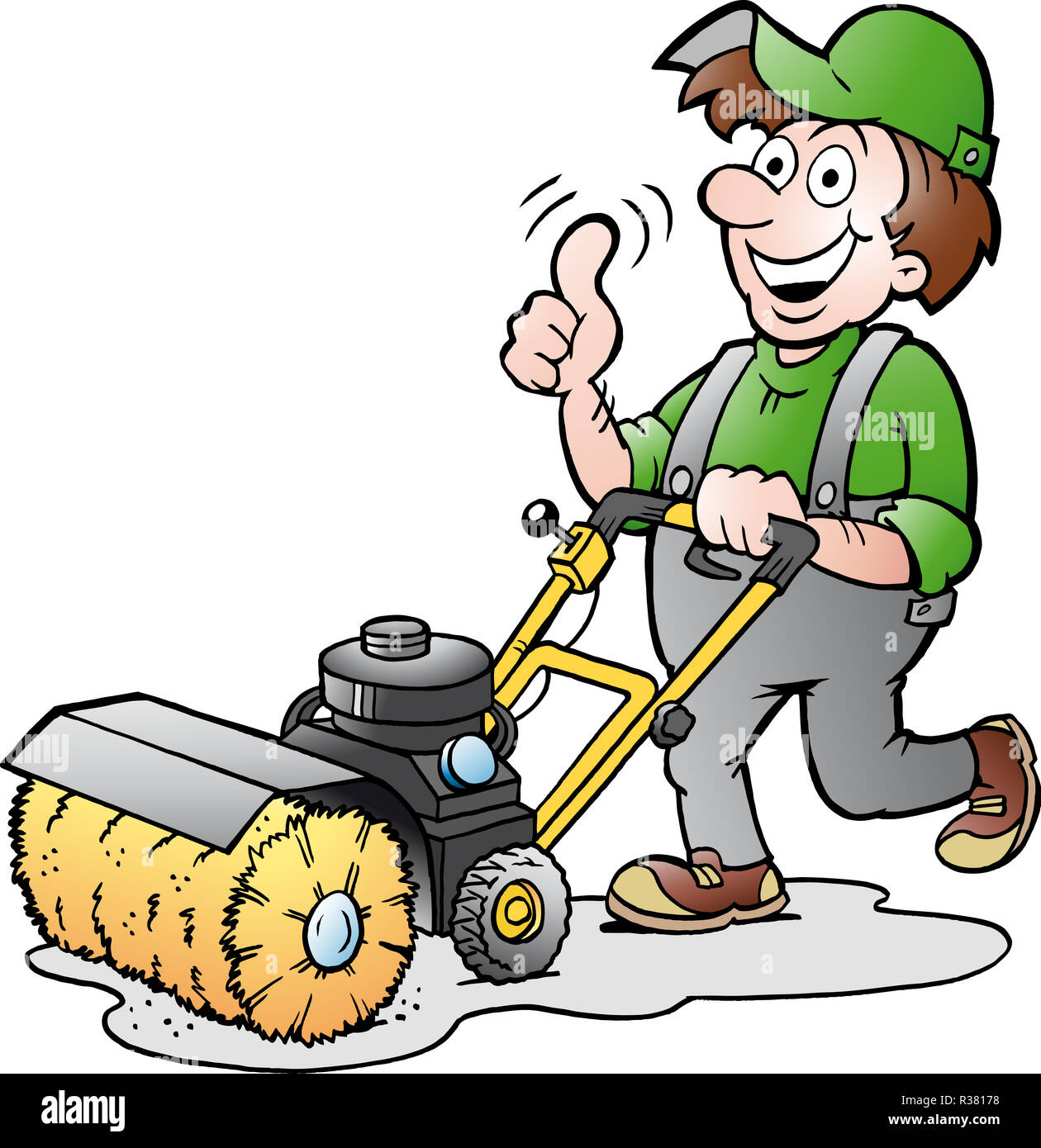Sweeper Man Clipart