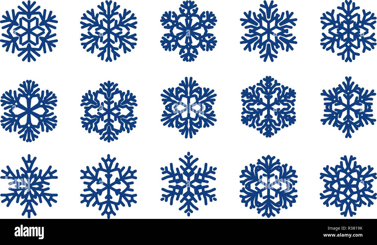 Set of decorative snowflakes. Christmas, winter concept. Vector ...