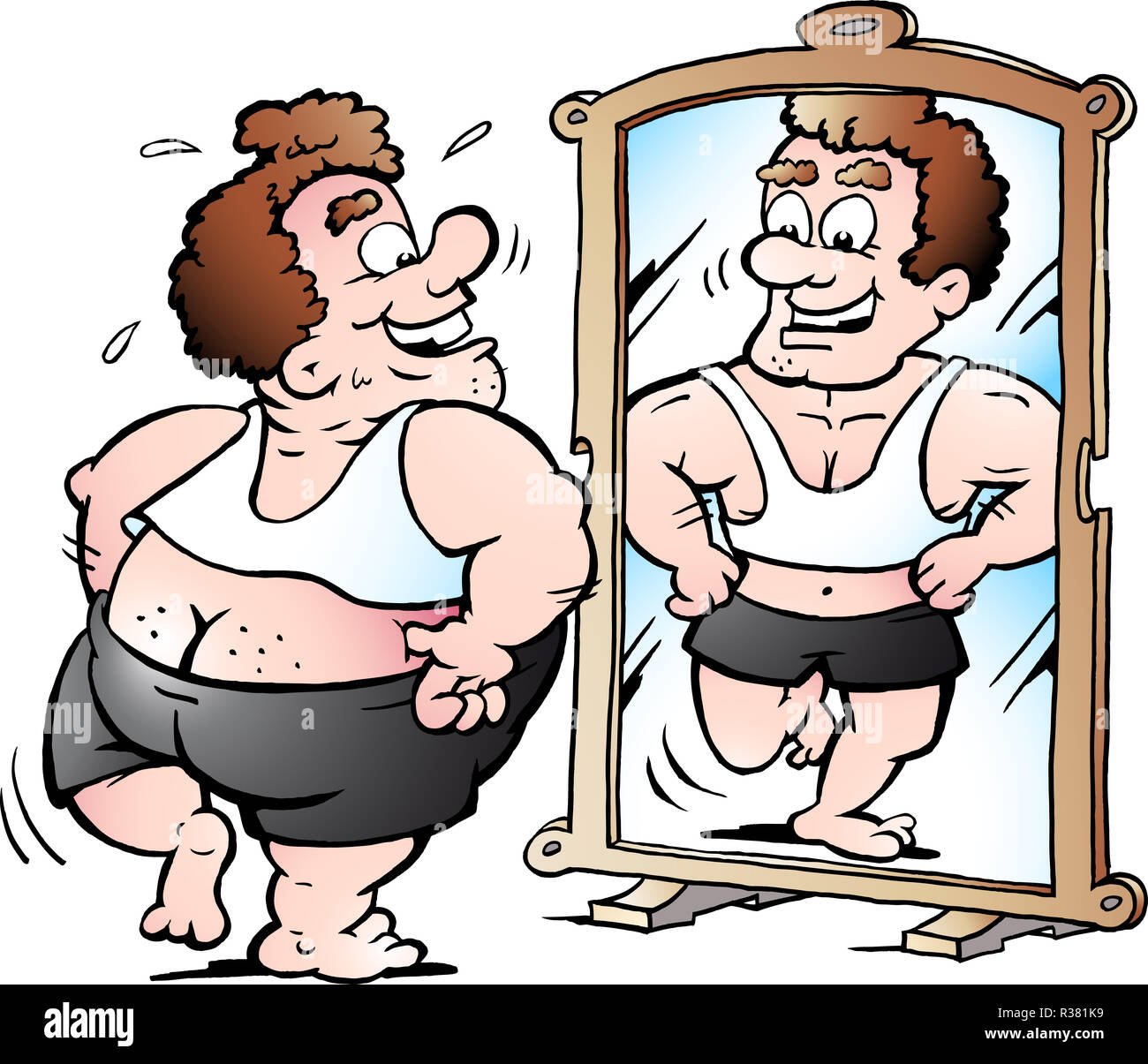 Man body image mirror Cut Out Stock Images & Pictures - Alamy