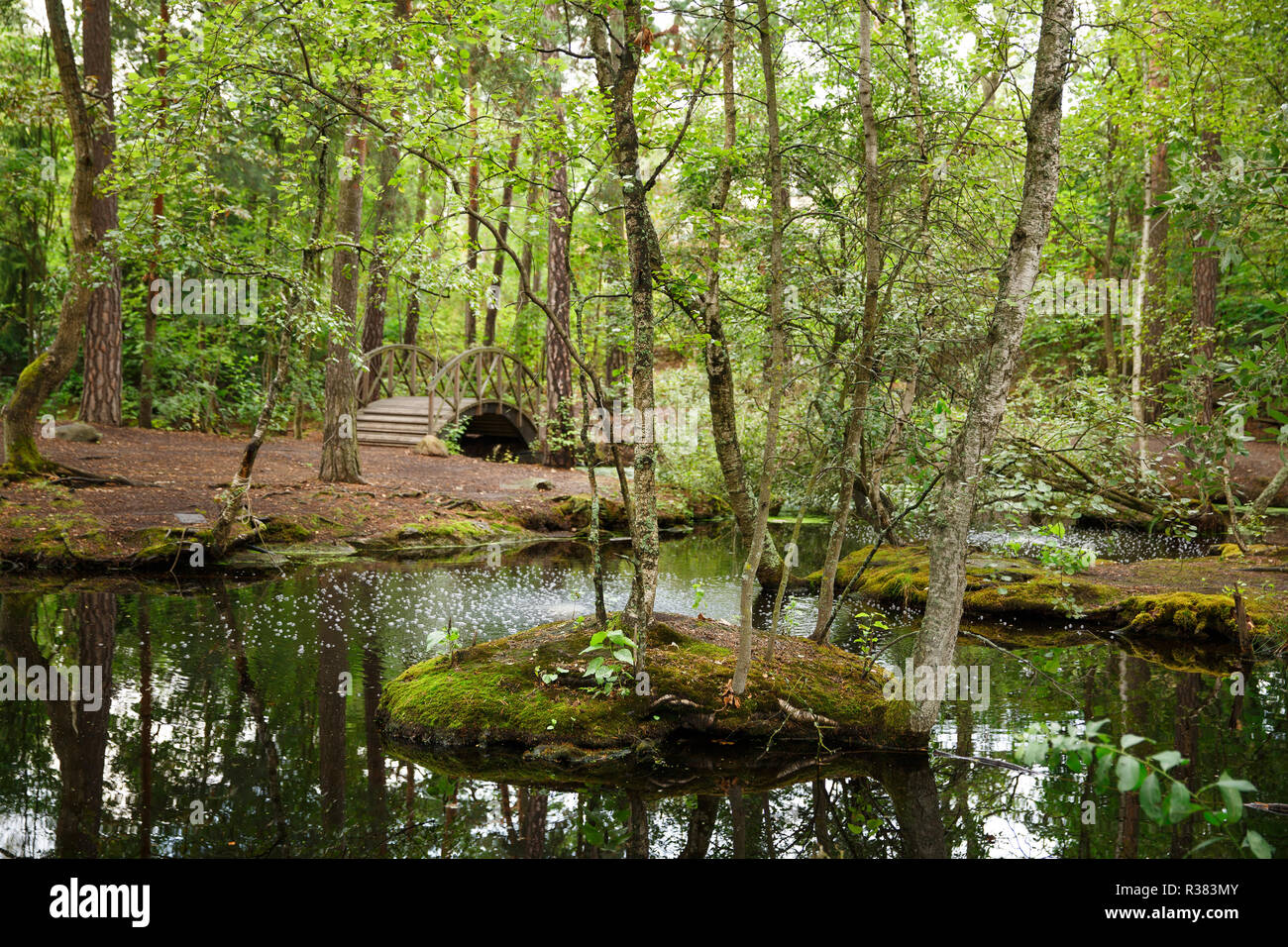Rural scene at Skansen, the first open-air museum and zoo, located on ...