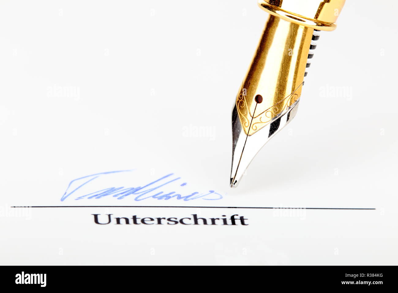 pen and signature Stock Photo - Alamy