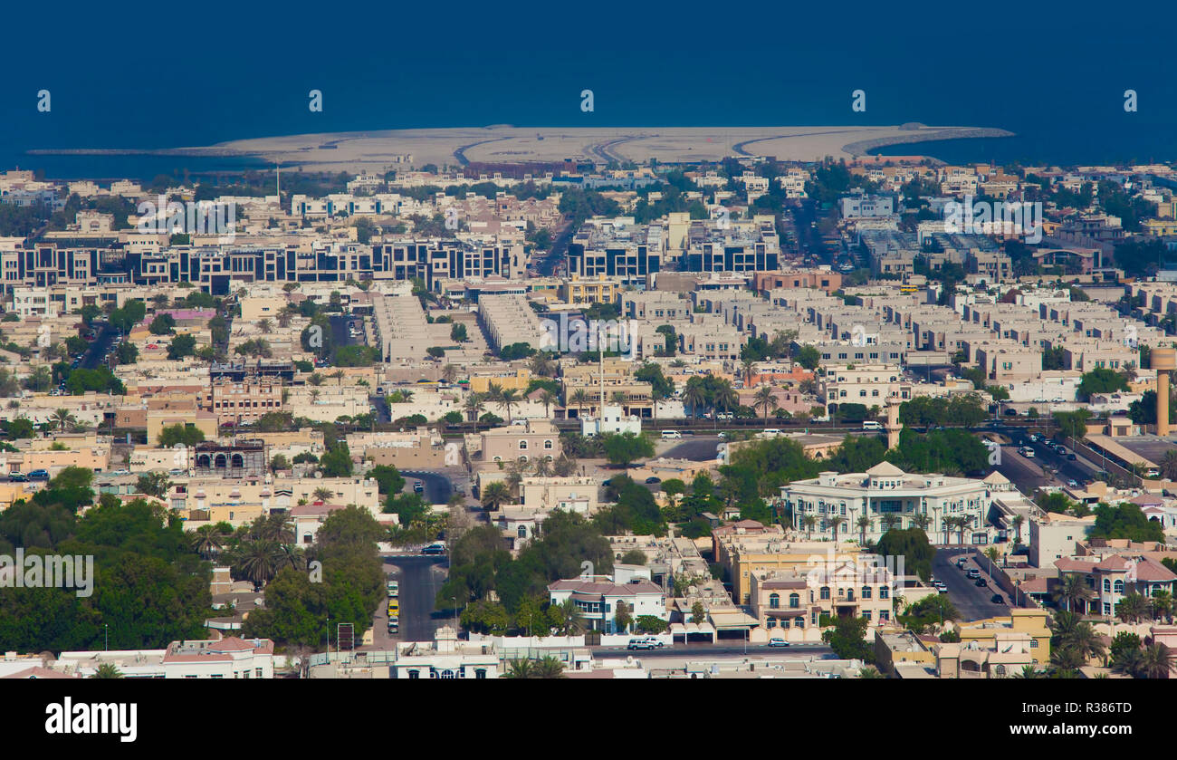 Uae dubai deira aerial view hi-res stock photography and images - Alamy