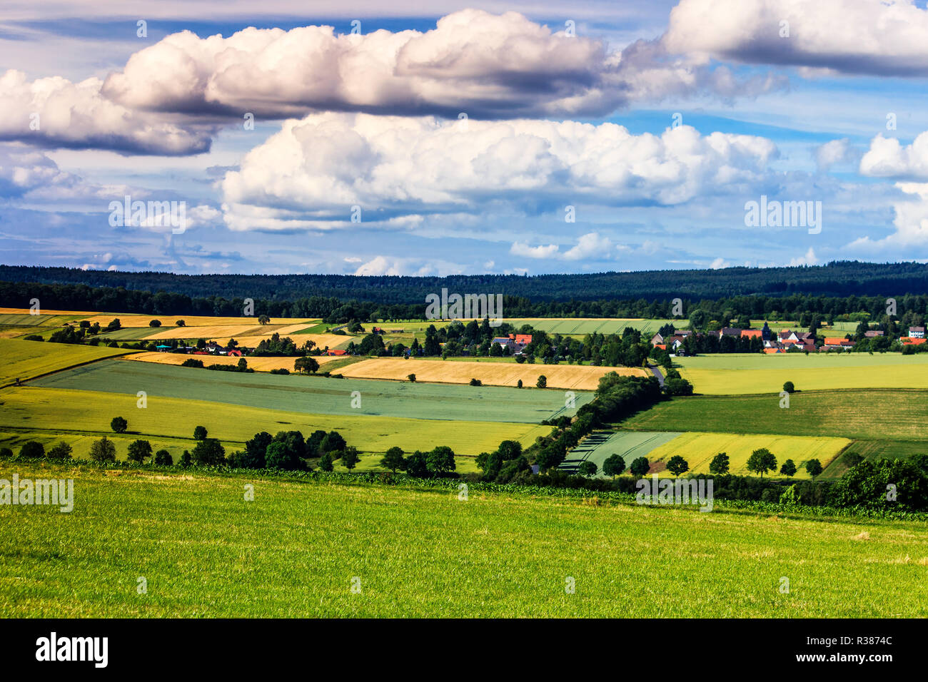 colorful summer landscape at kassel Stock Photo - Alamy