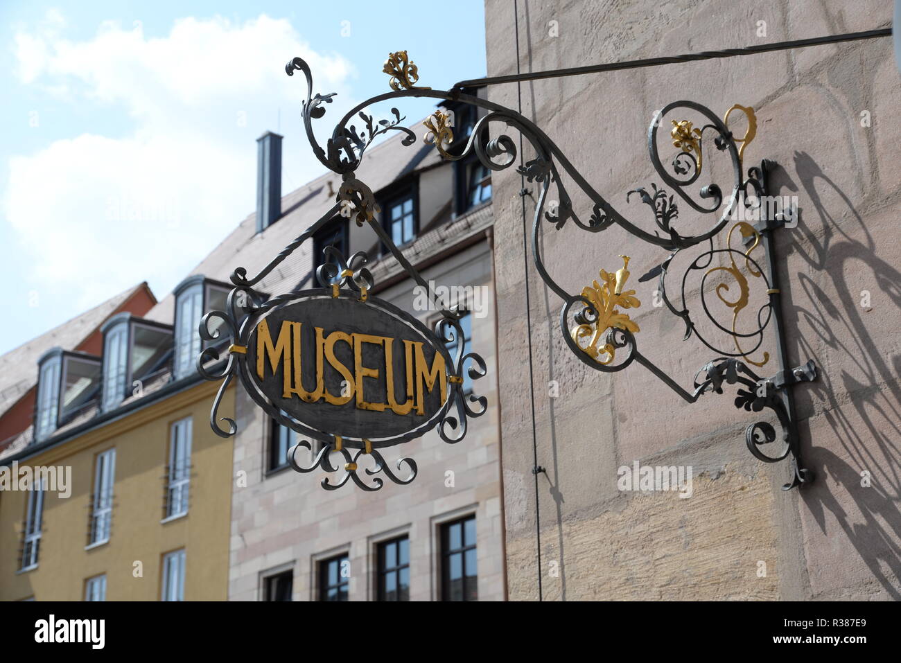 museum sign in nuremberg Stock Photo - Alamy