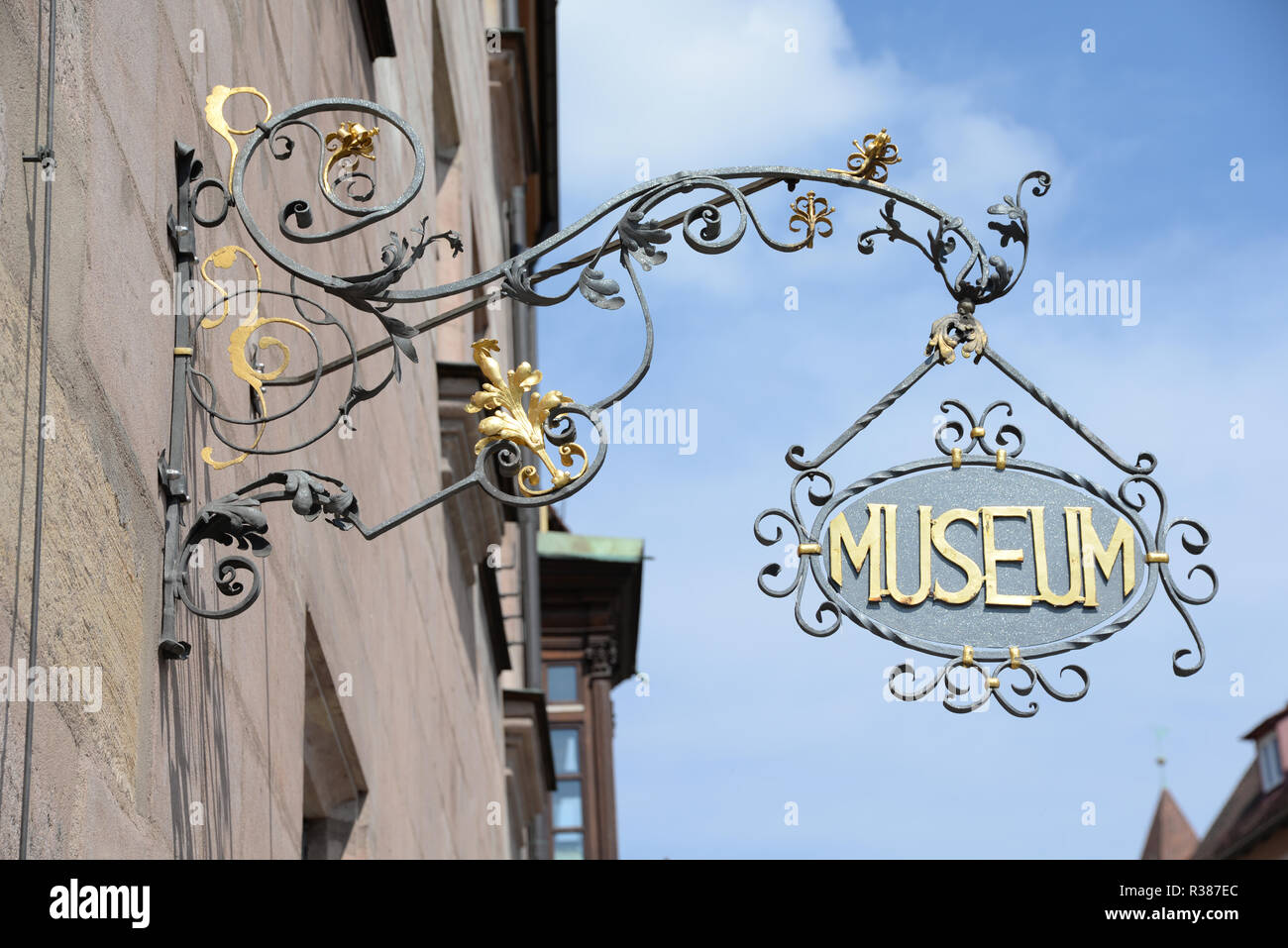 museum sign in nuremberg Stock Photo - Alamy
