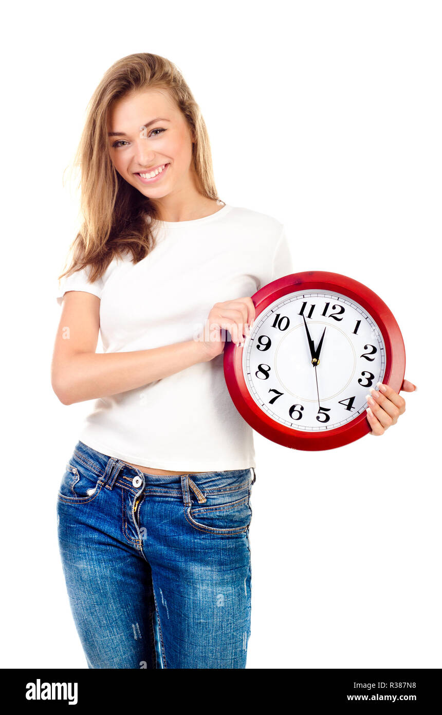 Girl clock hi-res stock photography and images - Alamy