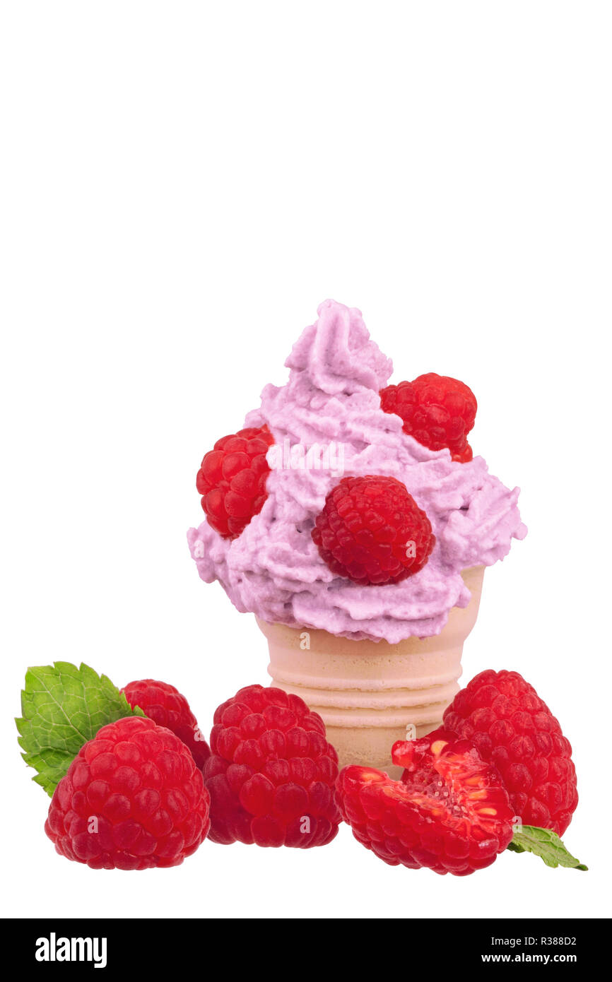 soft serve raspberry Stock Photo - Alamy