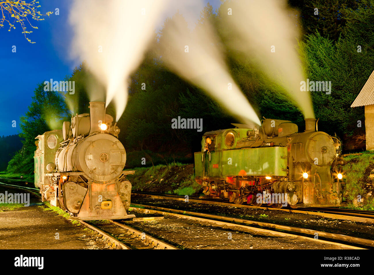 Illuminated steam locomotive hi-res stock photography and images - Alamy