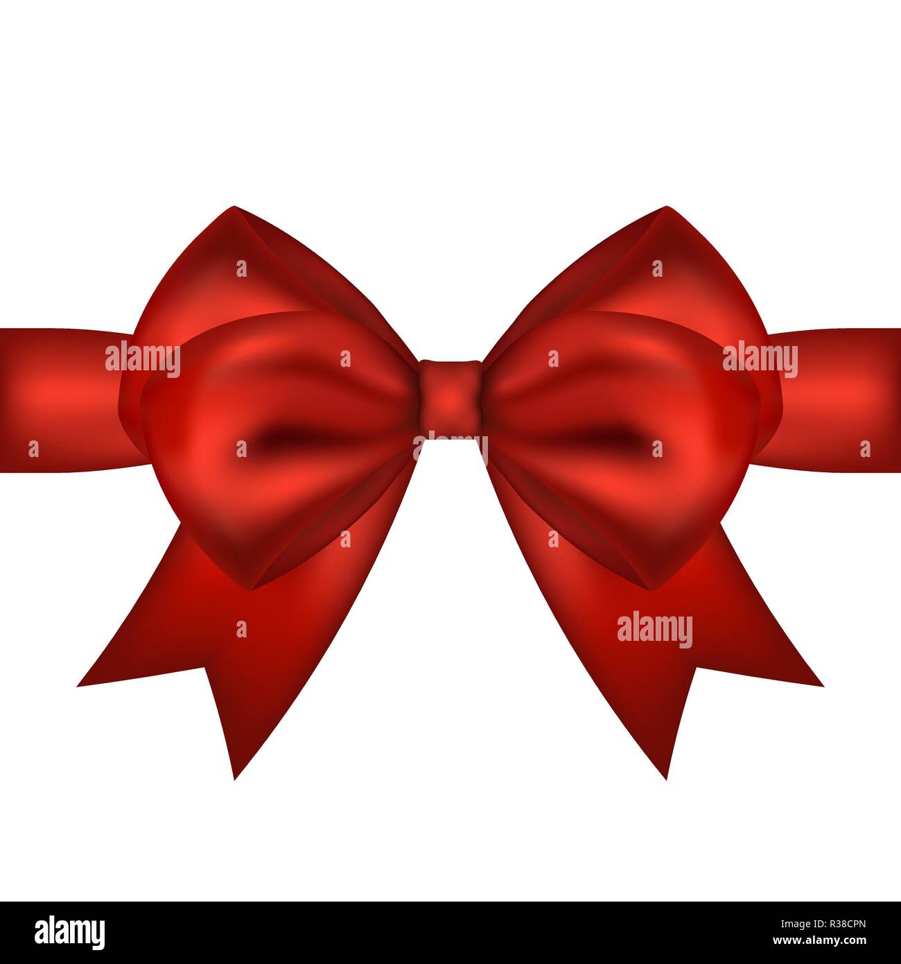 Red gift bow of ribbon Stock Vector Image & Art - Alamy
