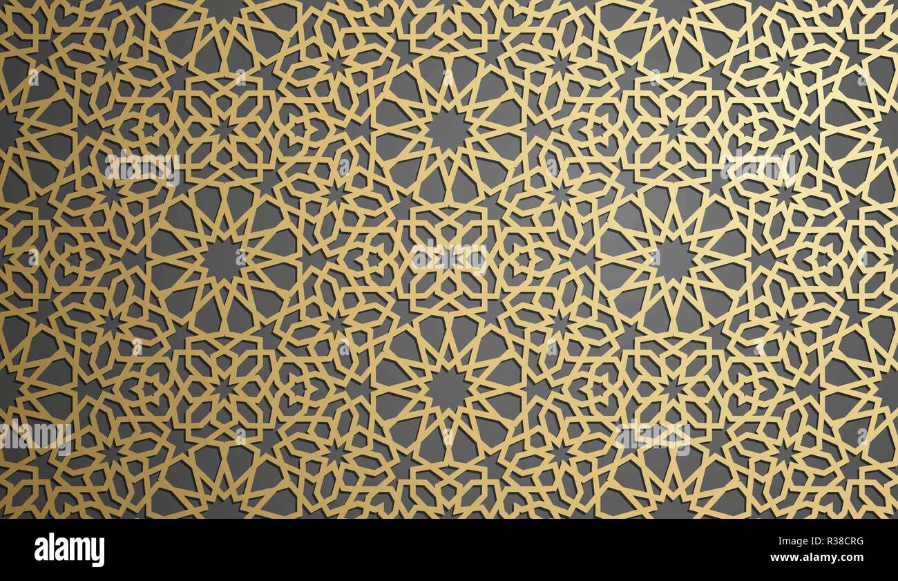 Islamic ornament vector , persian motiff . 3d ramadan islamic round ...