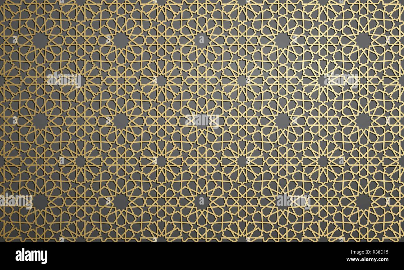 Islamic ornament vector , persian motiff . 3d ramadan islamic round ...