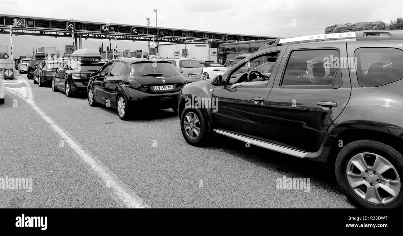 On highway in distance Black and White Stock Photos & Images - Alamy