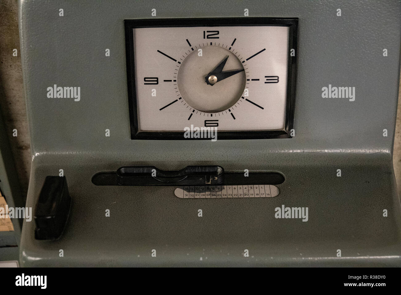 Old time punch clock hi-res stock photography and images - Alamy