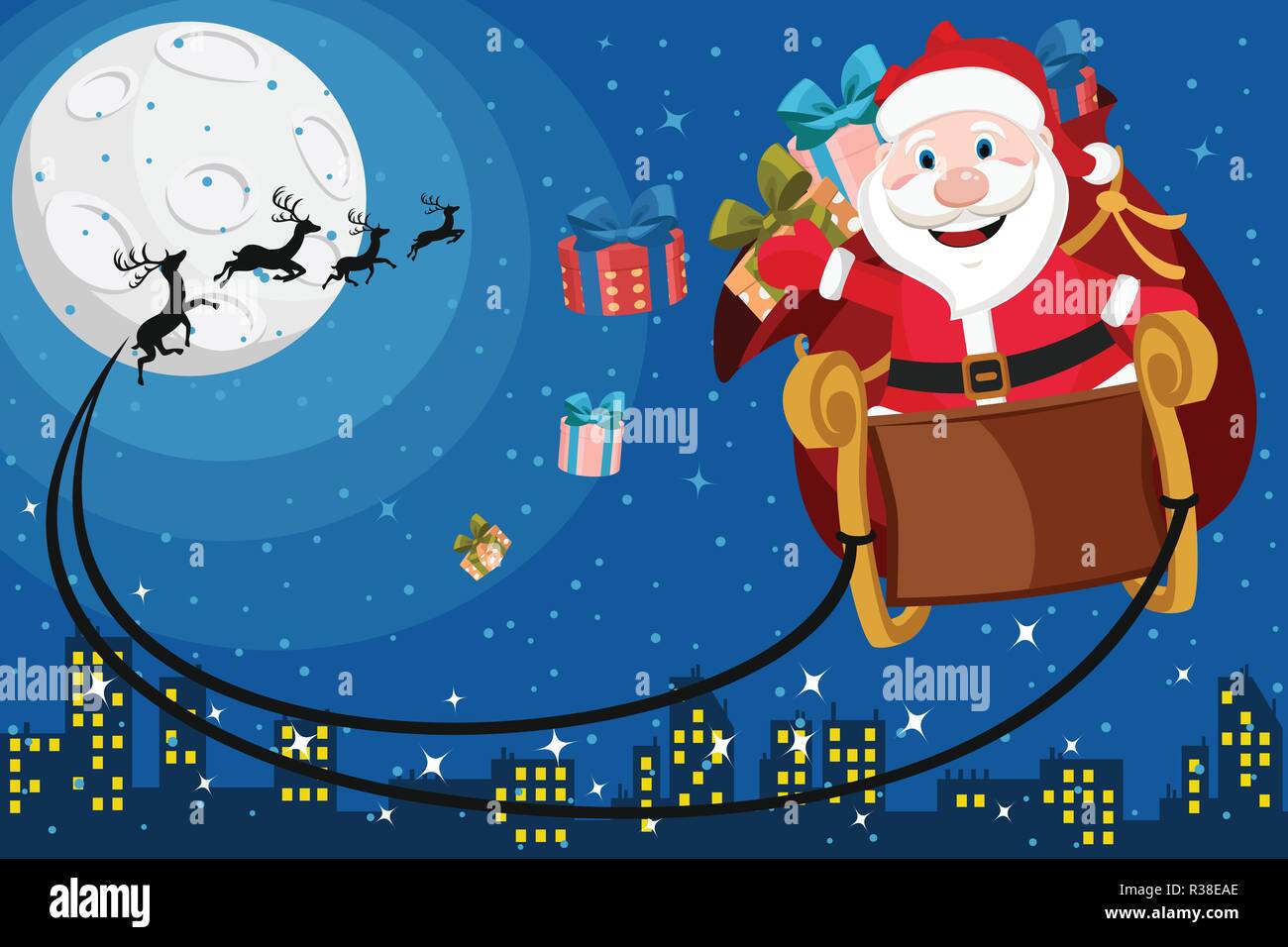 Santa sleigh sky hi-res stock photography and images - Alamy