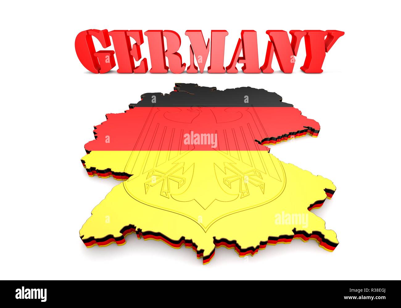 Map of gemany Cut Out Stock Images & Pictures - Alamy