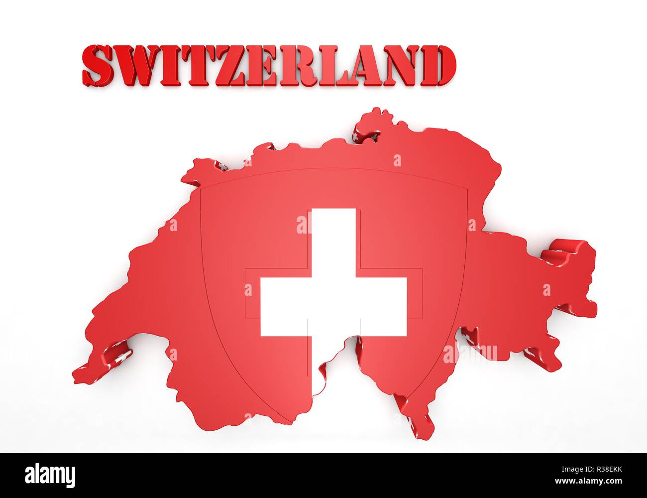 Switzerland matterhorn swiss flag Cut Out Stock Images & Pictures - Alamy