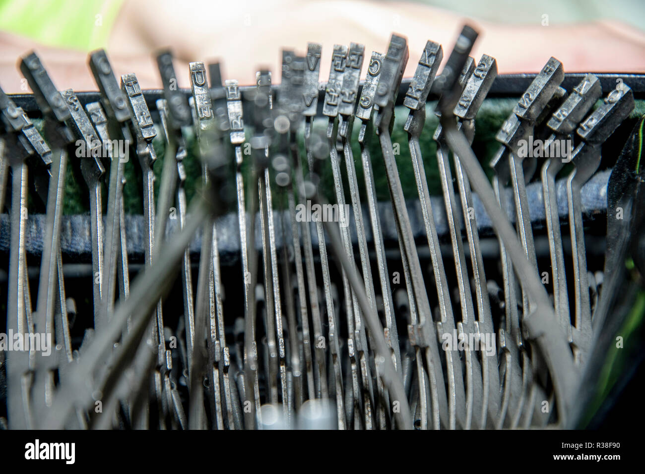 old typewriter with numbers and alphabet Stock Photo - Alamy