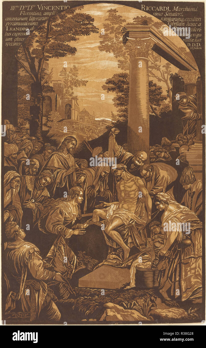 The Raising of Lazarus. Dated: 1742. Medium: chiaroscuro woodcut in ...