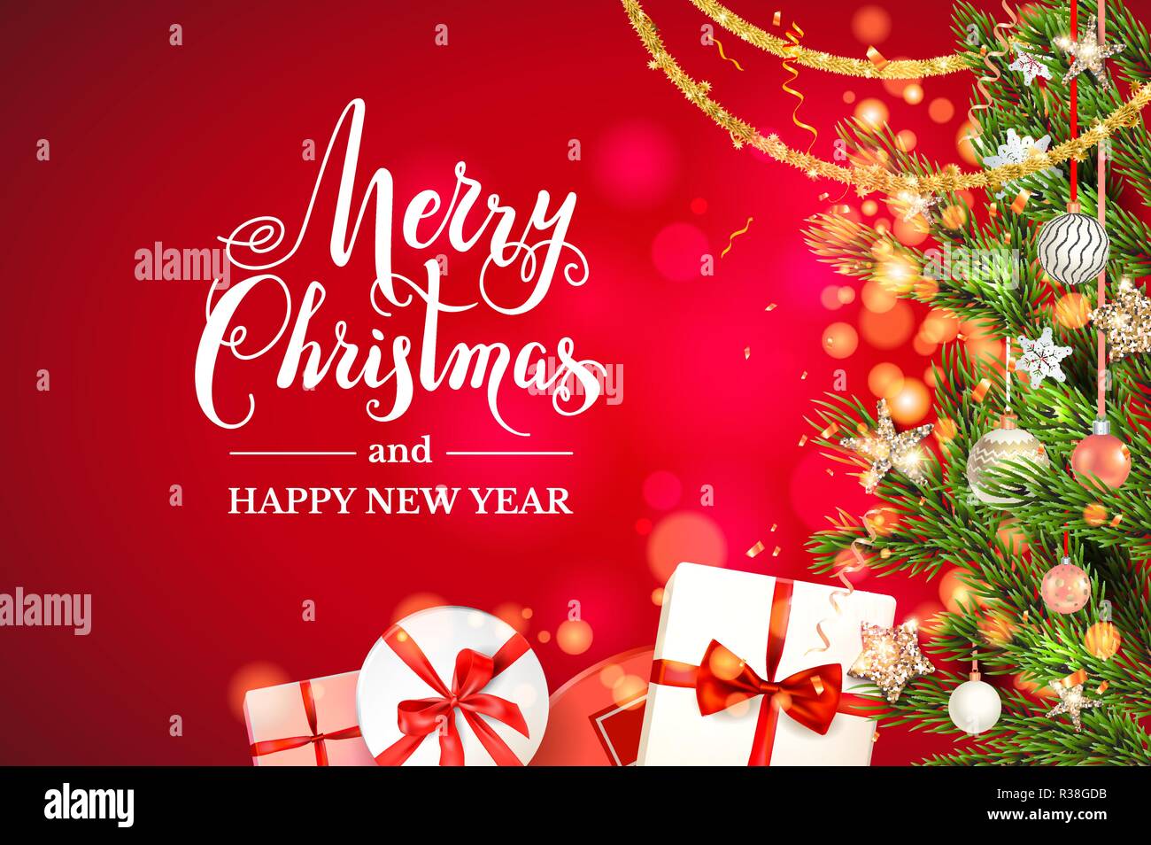 Holiday postcard border Stock Vector Images - Alamy