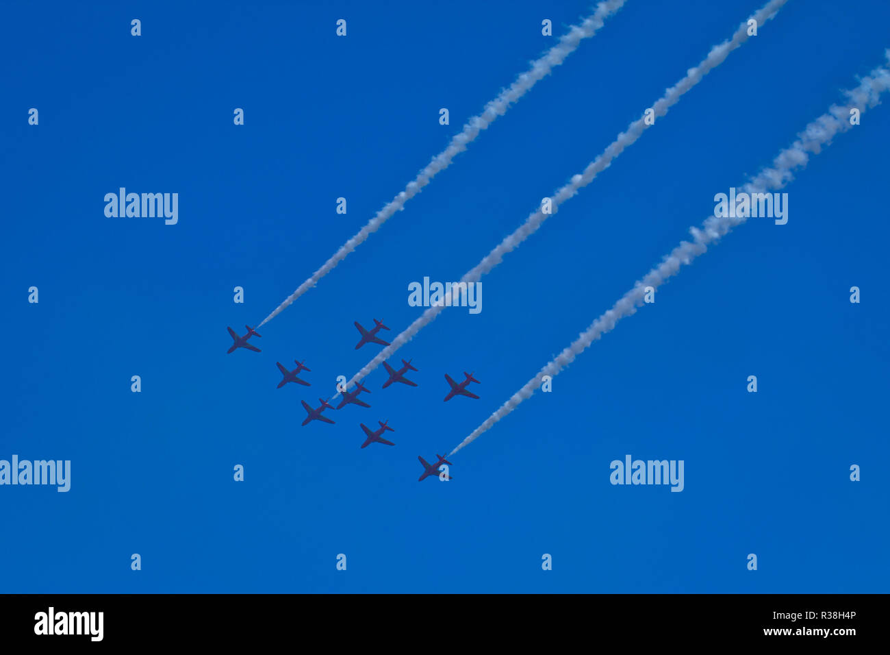 The Red Arrows, officially known as the Royal Air Force Aerobatic Team ...